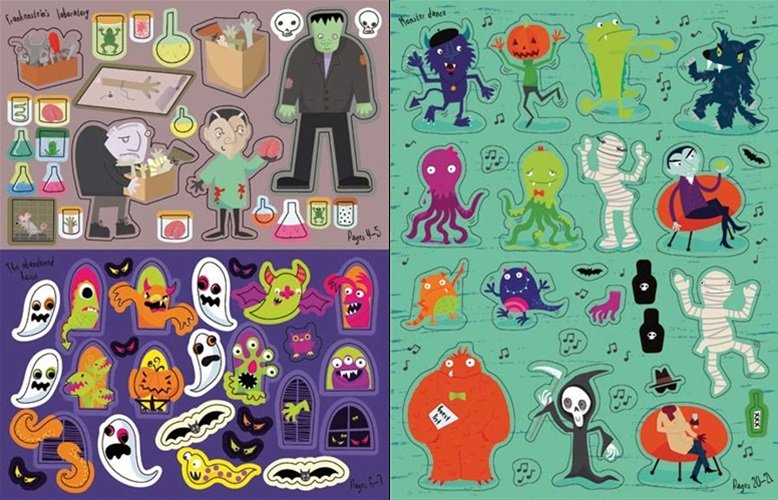 Sticker Book: Spooky sticker book, nálepkový zošit
