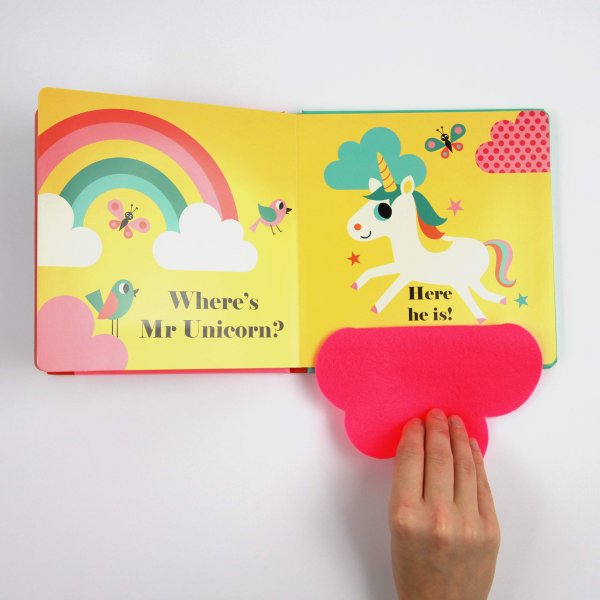 Felt Flaps: Where's Mr Unicorn?, anglická kniha - leporelo