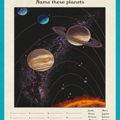 kniha Planetarium Activity Book, anglická kniha s aktivitami