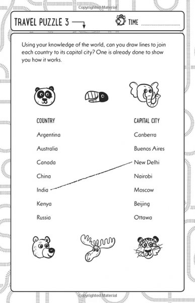 Travel Puzzles for Clever Kids, zošit s aktivitami